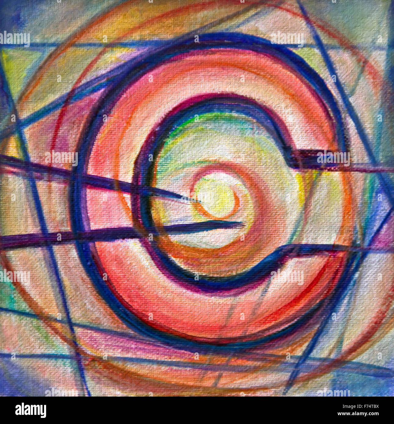 Currency symbol cubist painting Stock Photo - Alamy