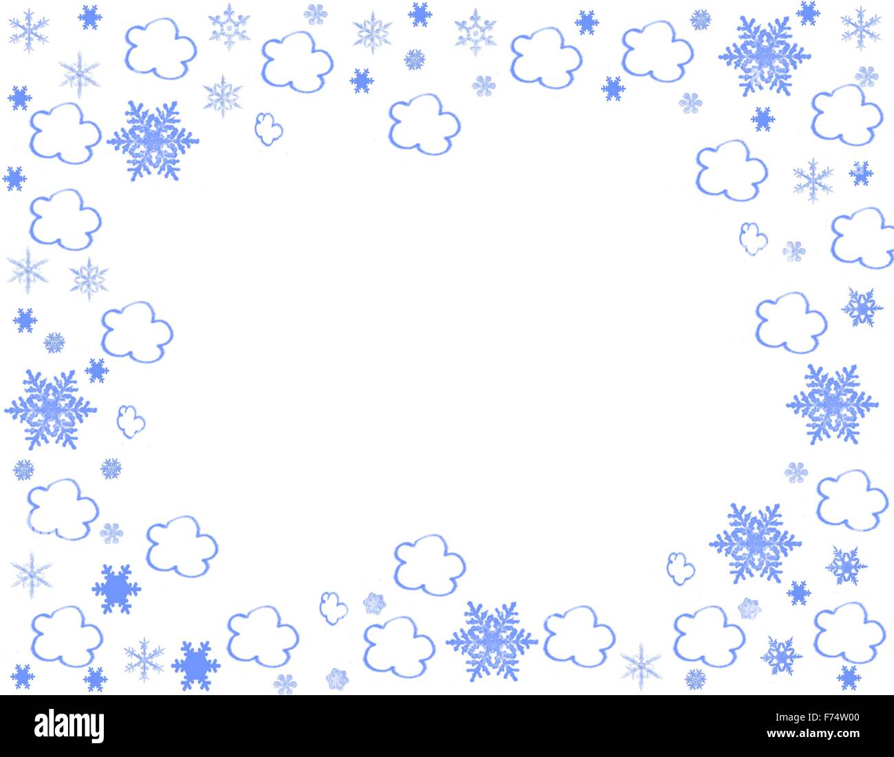 Snowflakes frame hi-res stock photography and images - Alamy