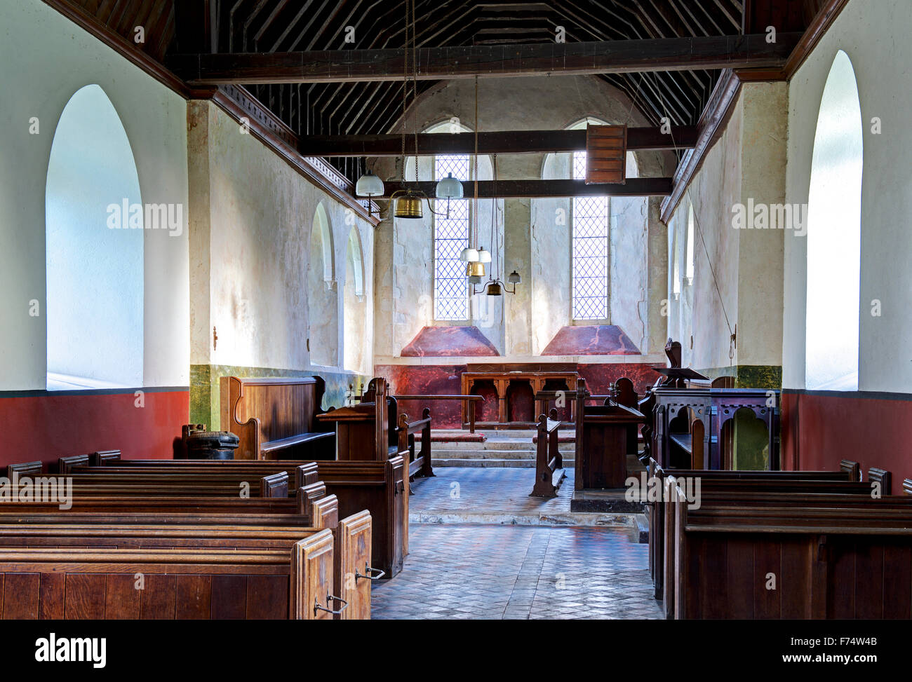 Interior of St Mary's Church, Luddenham, Near Faversham, Kent, England ...