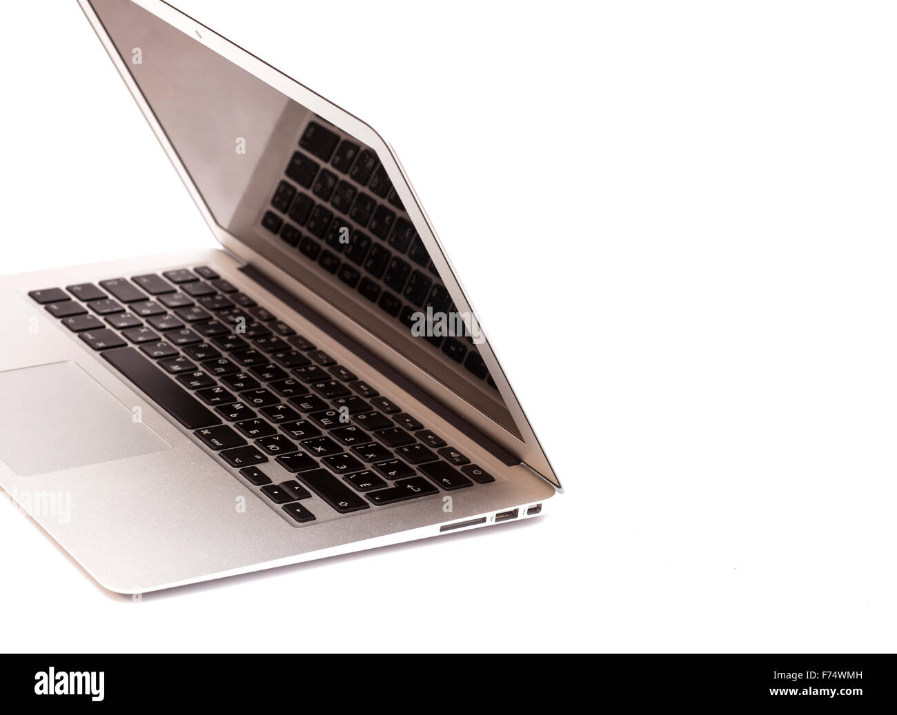 Laptop isolated on white background Stock Photo - Alamy