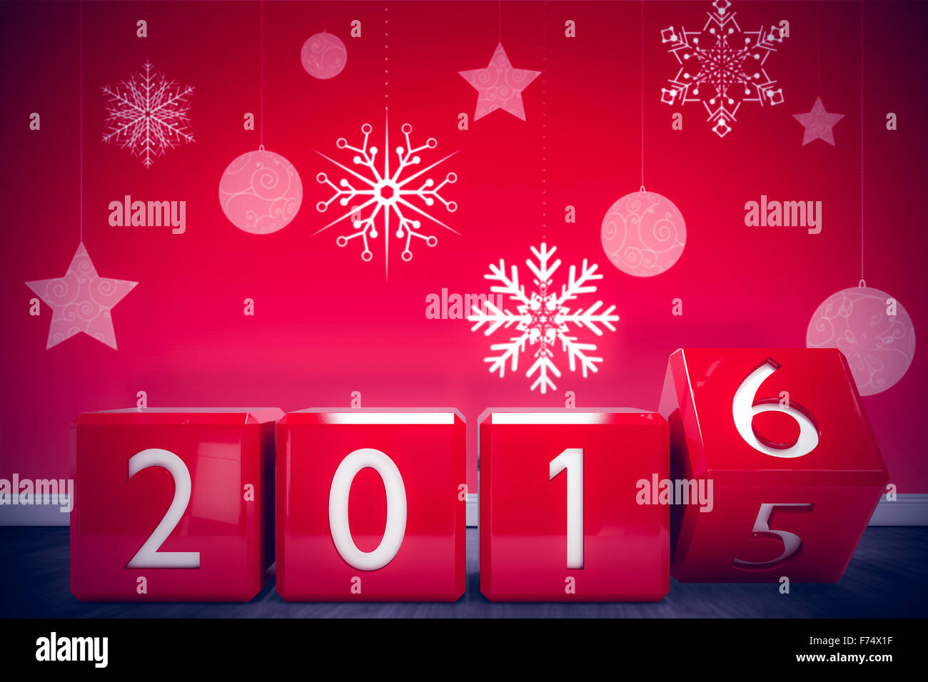 Composite image of 2016 in red blocks Stock Photo - Alamy