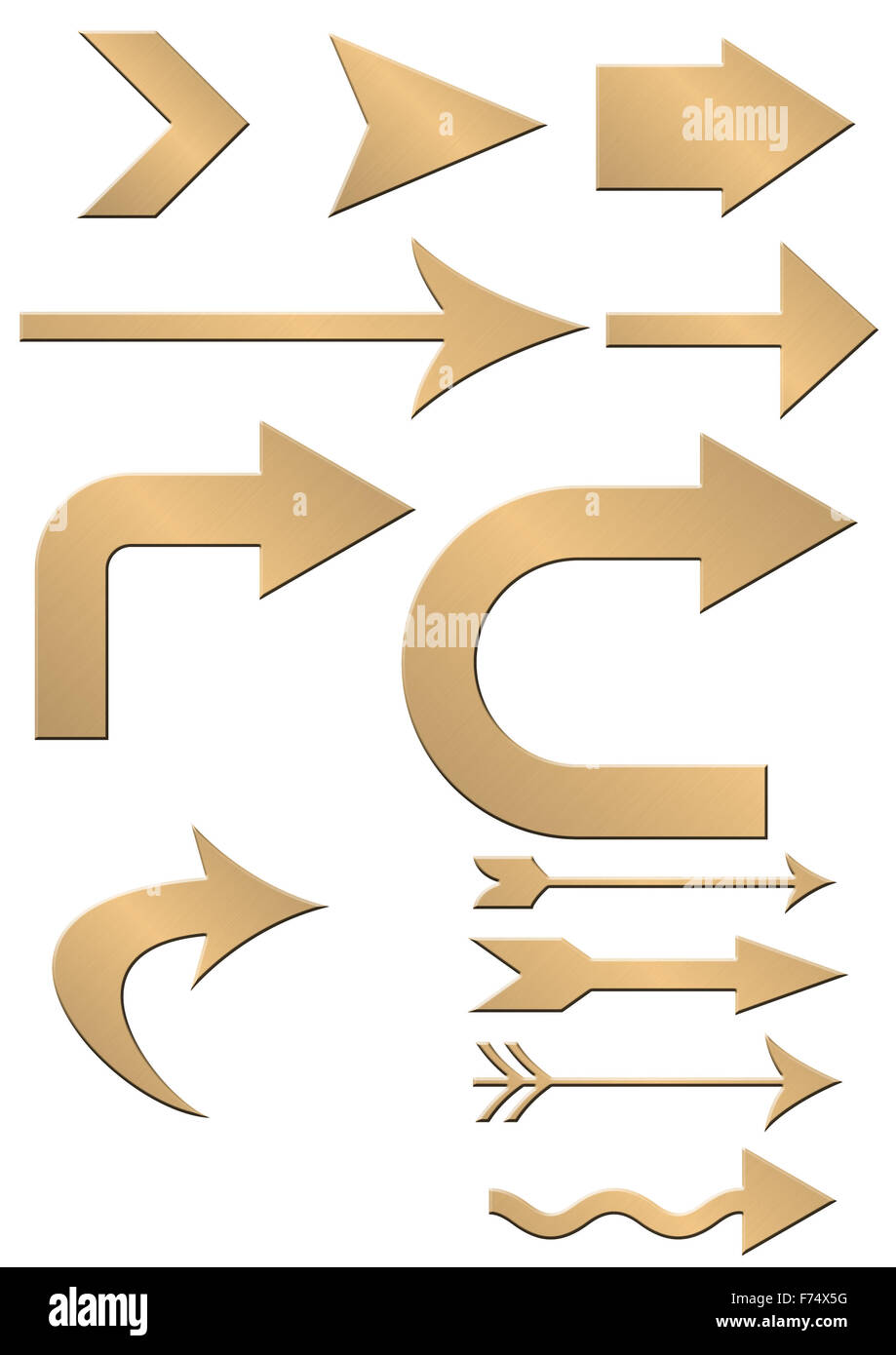 Gold arrows hi-res stock photography and images - Alamy