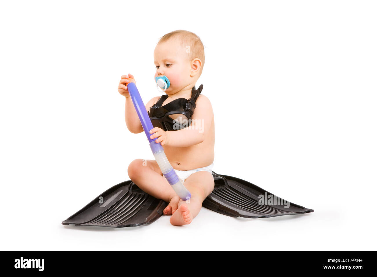 Happy diver Cut Out Stock Images & Pictures - Alamy