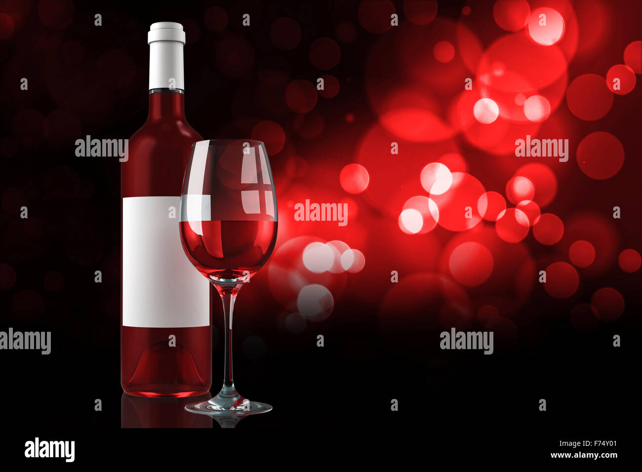 Composite image of rose wine Stock Photo - Alamy