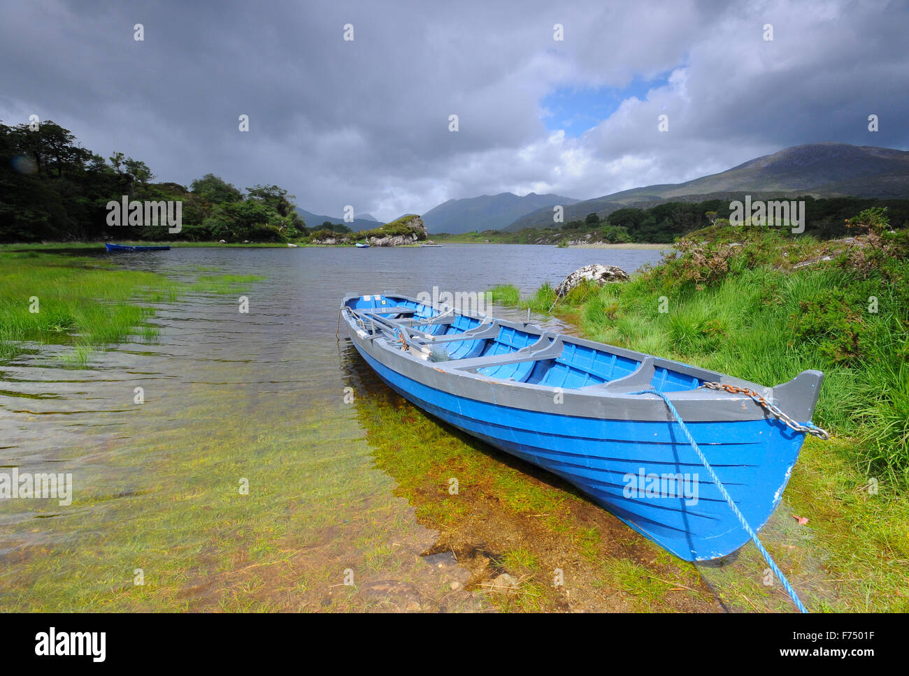 the blue boat Stock Photo - Alamy