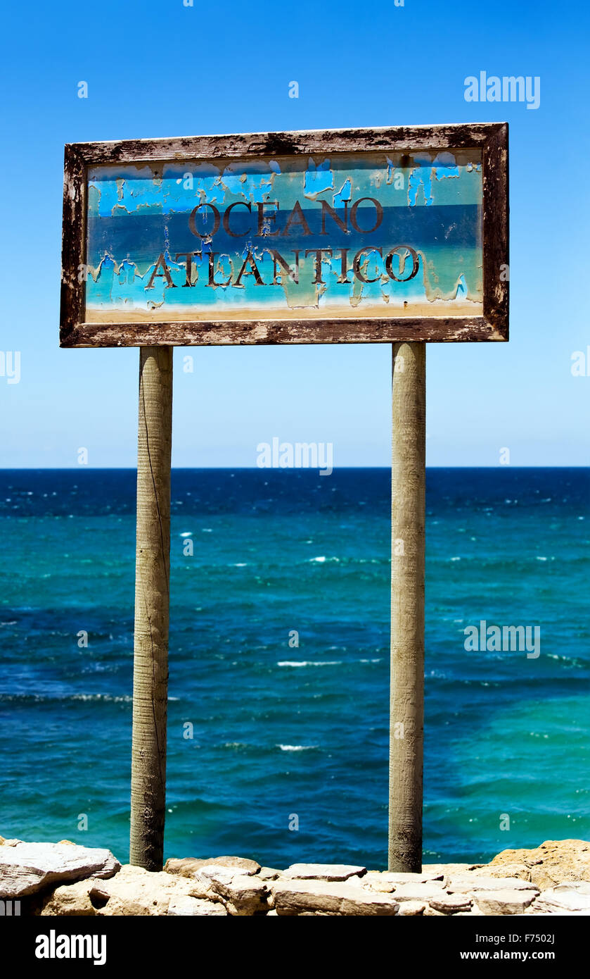 Sign Oceano Atlantico Stock Photo - Alamy