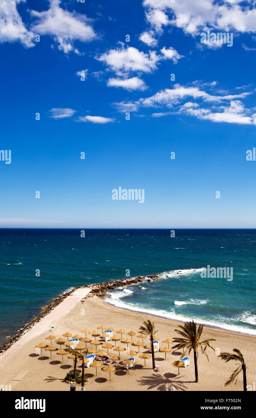 View of Costa Del Sol beach Stock Photo - Alamy