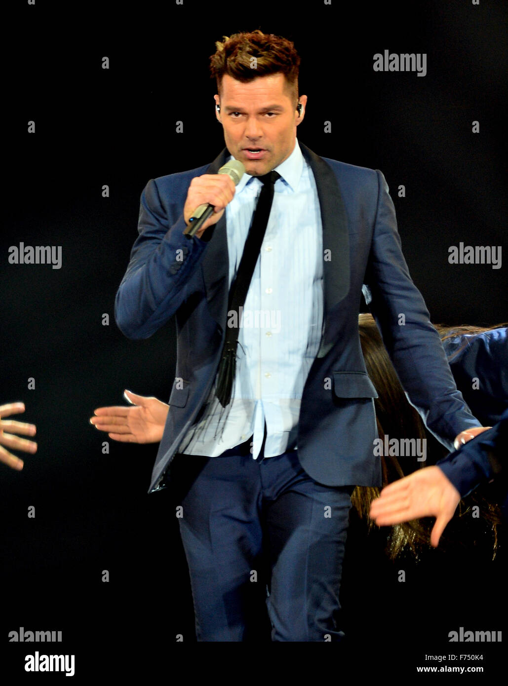 Ricky Martin performs live in concert during his 'One World Tour' at ...