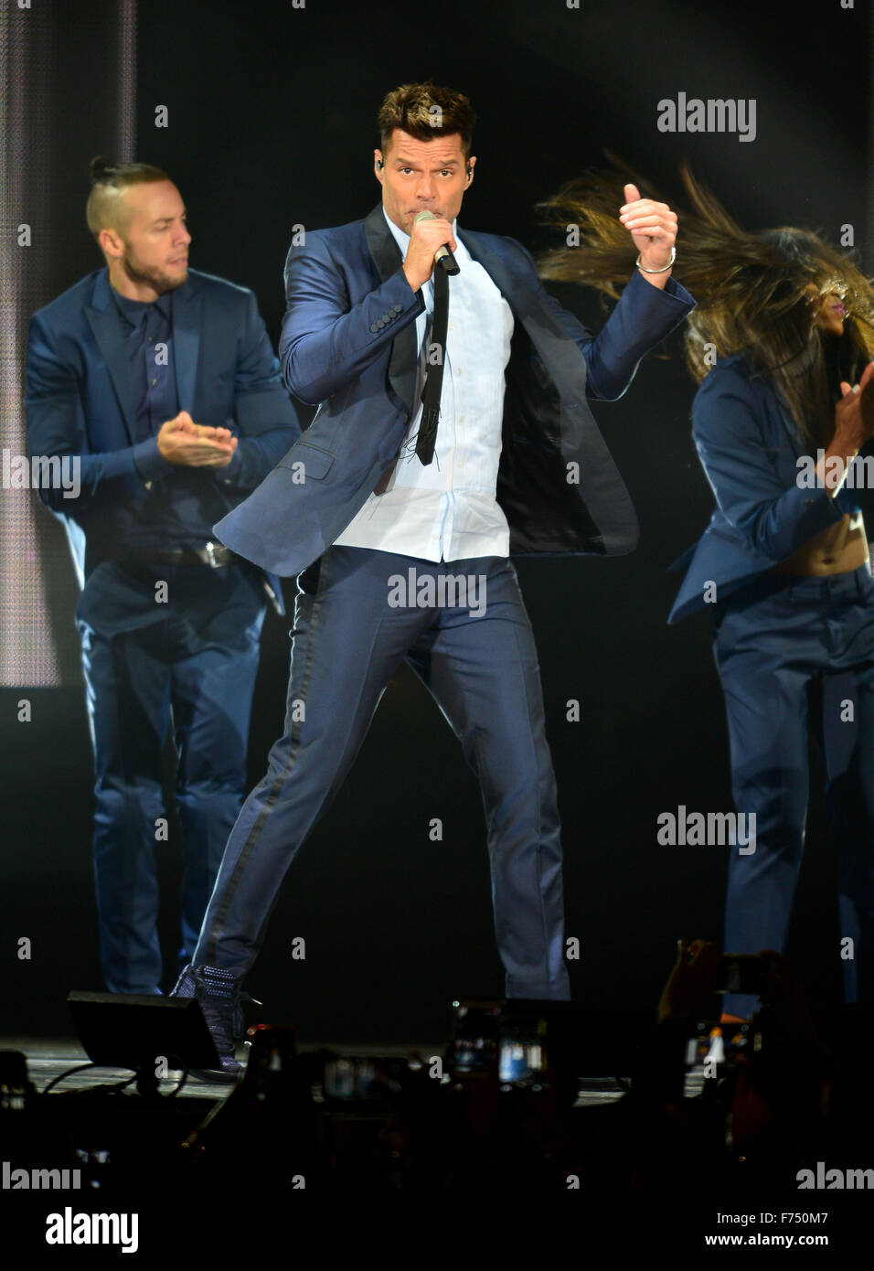 Ricky Martin performs live in concert during his 'One World Tour' at ...