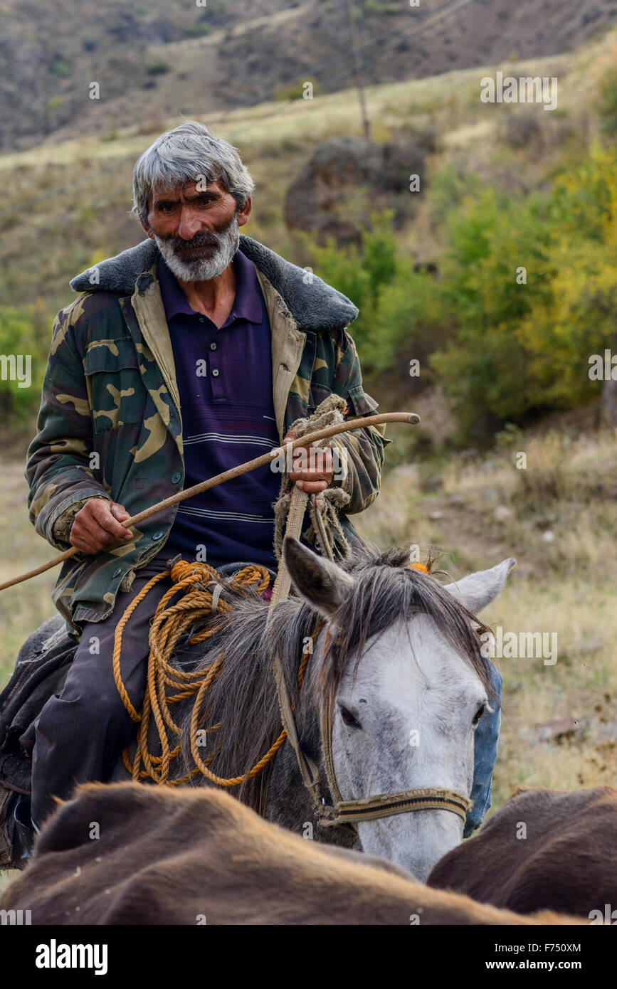 Man in Armenian countryside Stock Photo - Alamy
