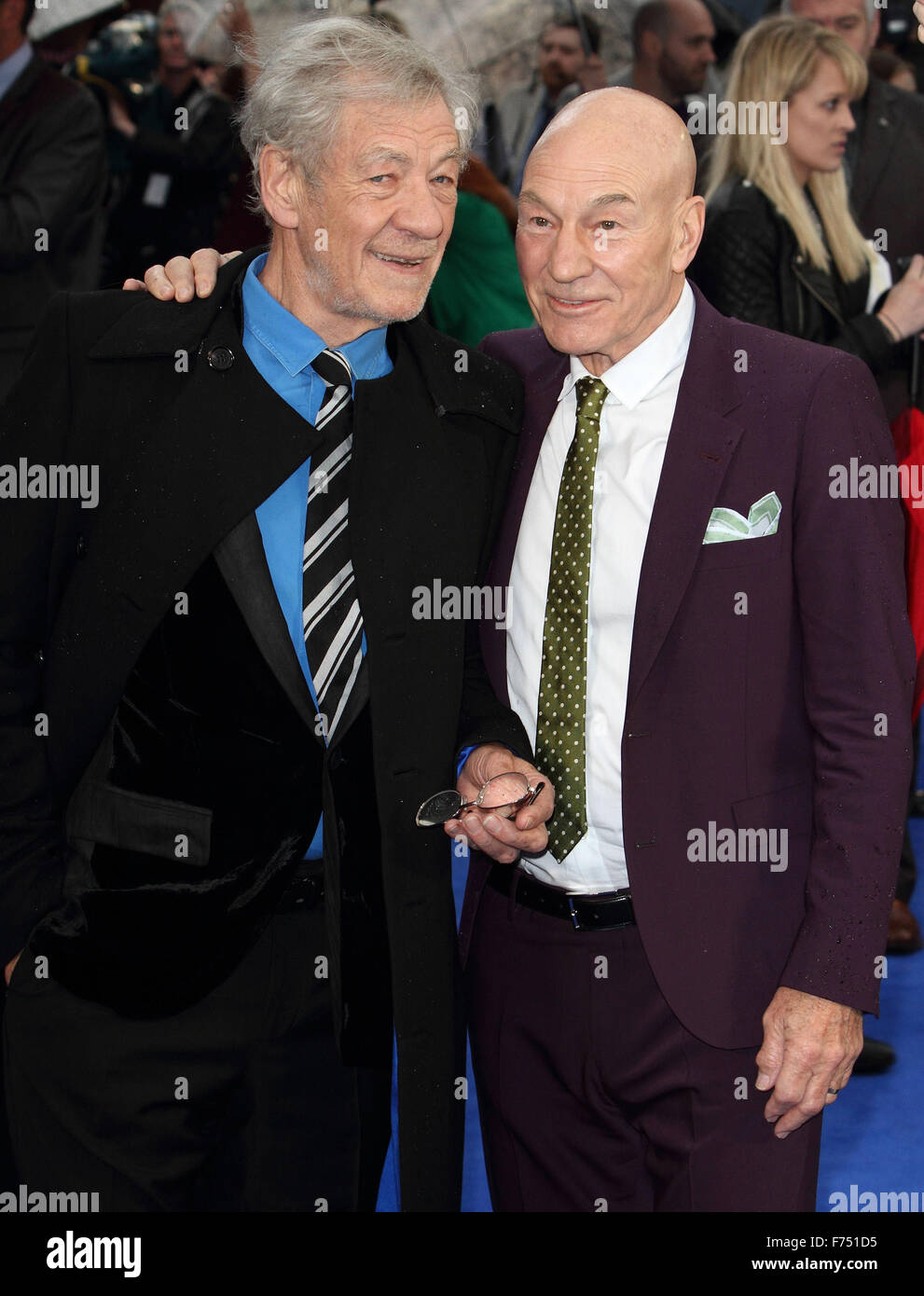 London, UK. Sir Ian McKellen and Sir Patrick Stewart at UK Premiere of 'X-Men: Days Of Future ...