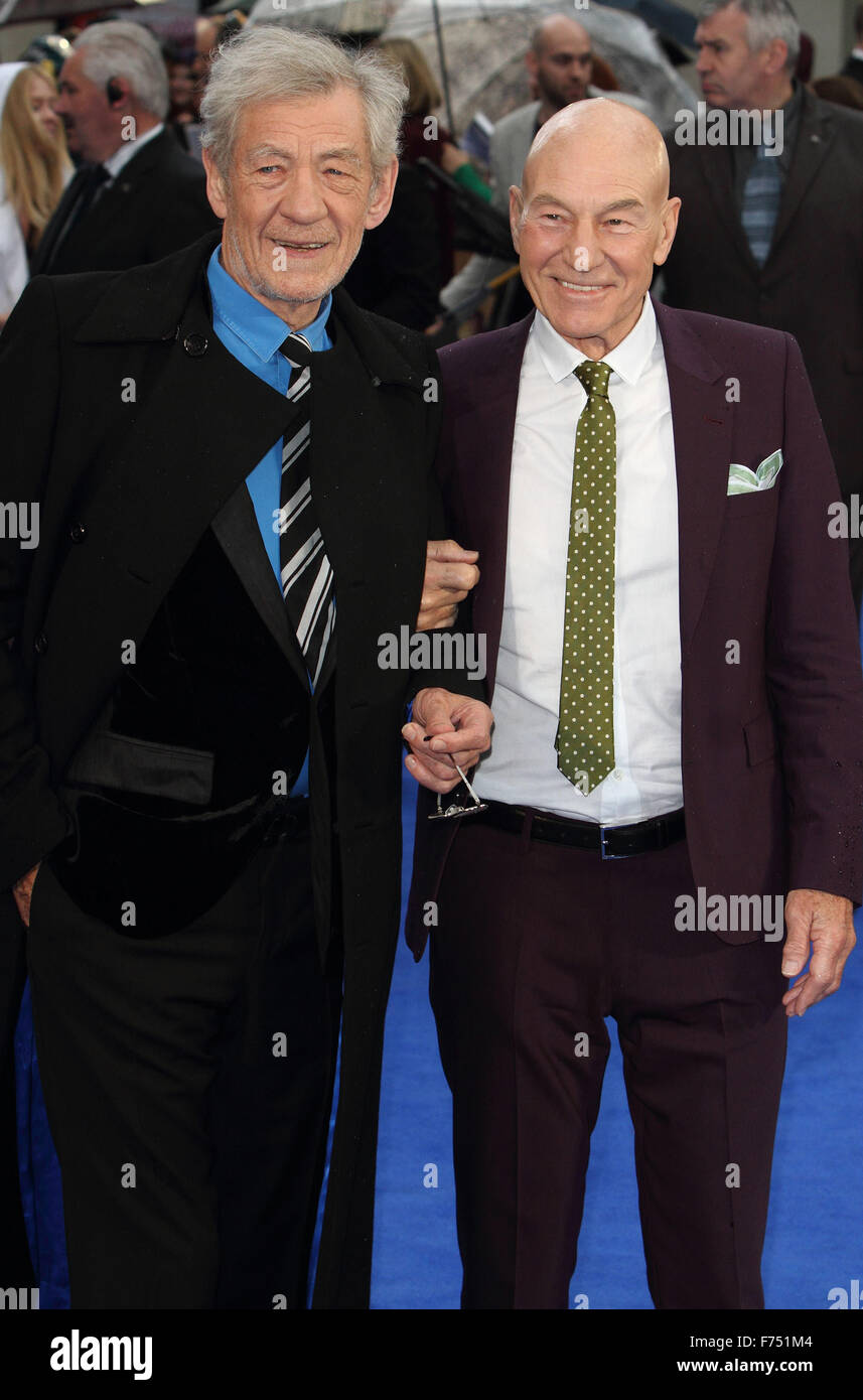 London, UK. Sir Ian McKellen and Sir Patrick Stewart at UK Premiere of 'X-Men: Days Of Future ...