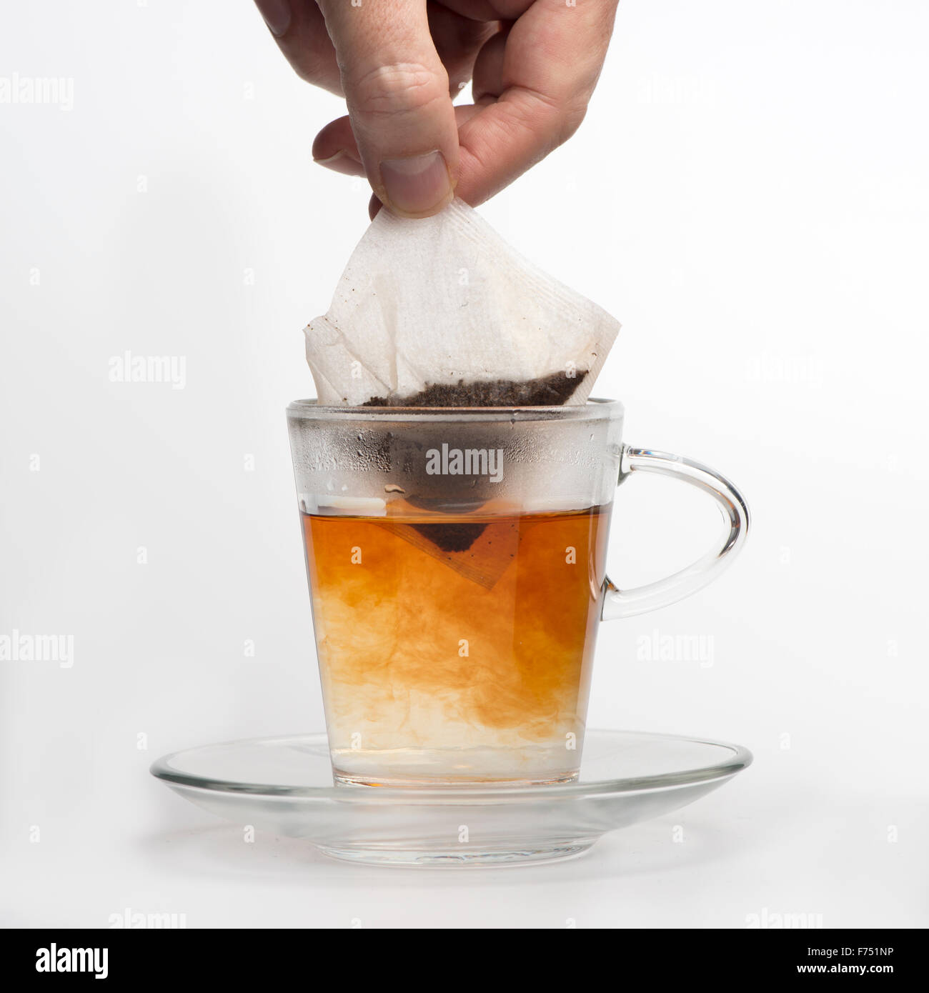 Cup of tea with tea bag Stock Photo - Alamy