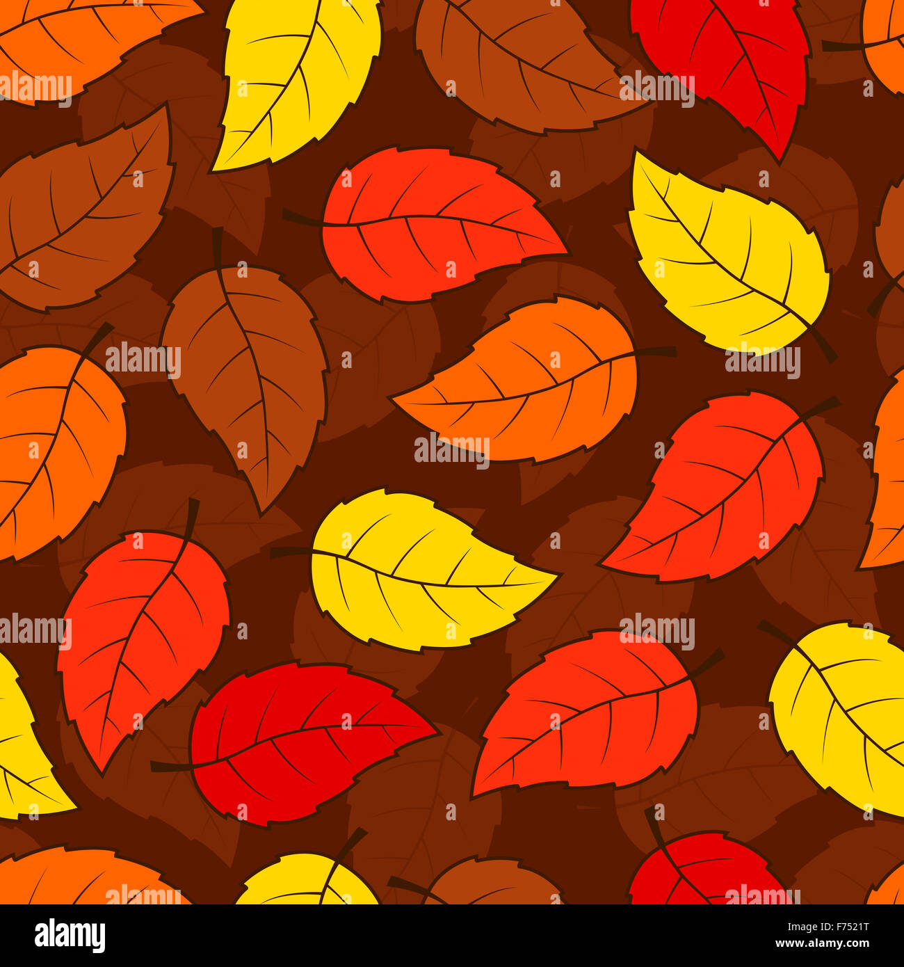 Seamless autumn leaves pattern background Stock Photo - Alamy