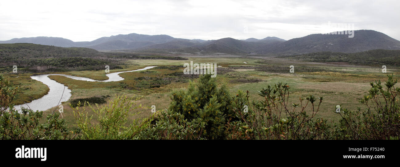 View from Tounge Point Track on Darby River in the Wilsons Promontory ...
