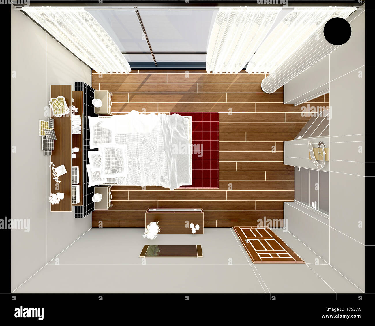 3d interior bedroom hi-res stock photography and images - Alamy