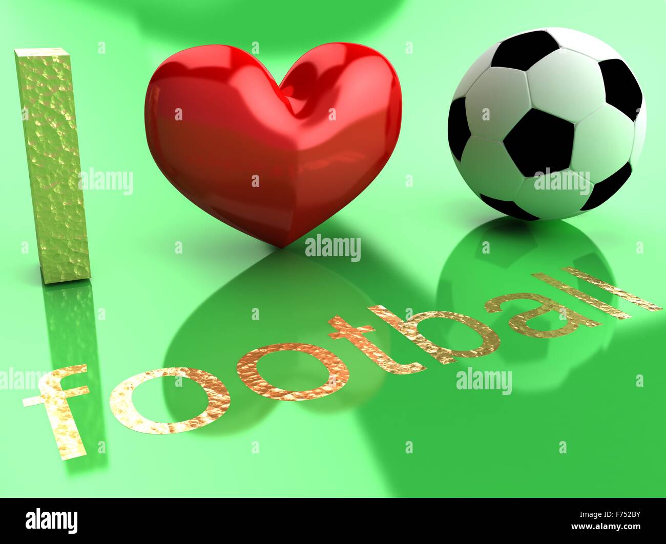 I love football Stock Photo - Alamy