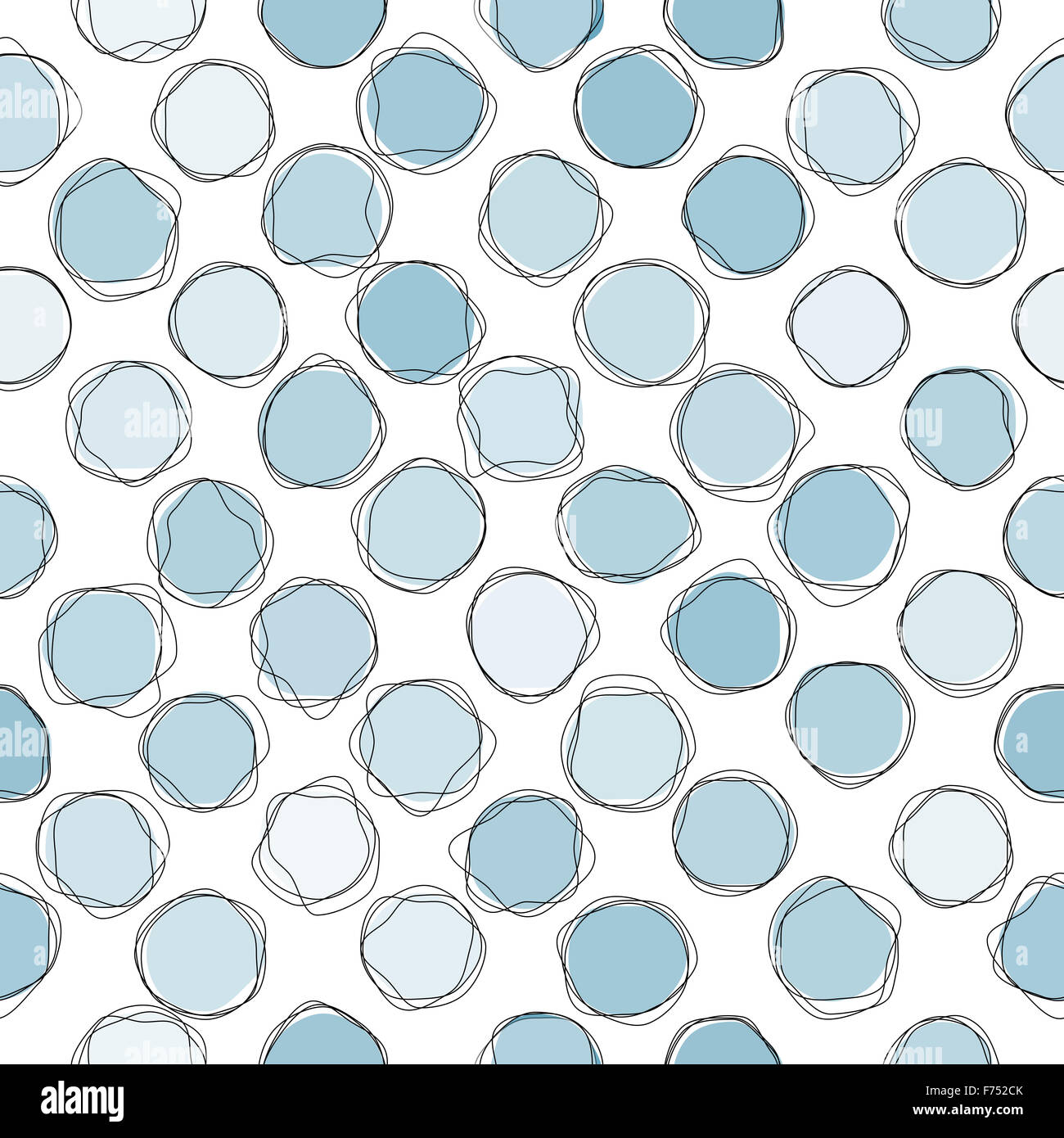 Seamless blue circles pattern background Stock Photo - Alamy