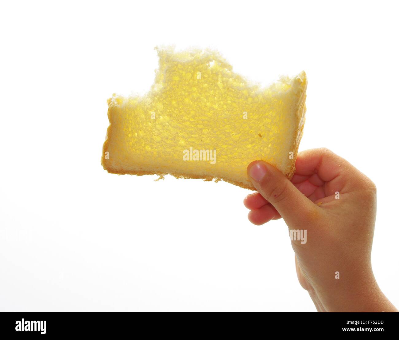 child with a slice of bread mold Stock Photo - Alamy