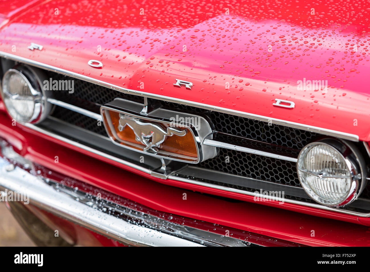American vintage car, close-up of Ford front detail Stock Photo - Alamy