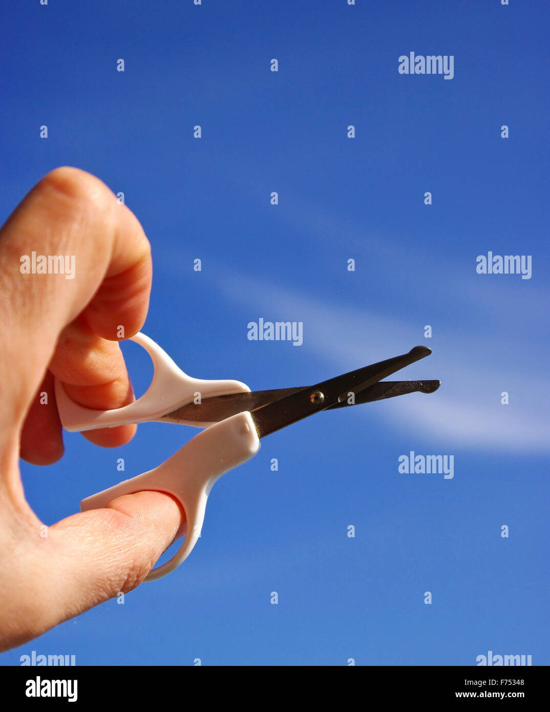 Objects and blue sky Stock Photo - Alamy
