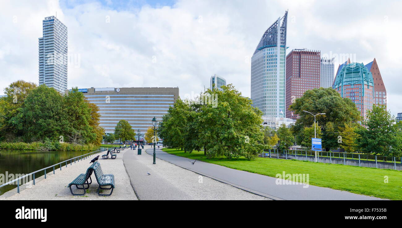 Panoramic view at Den Haag city center, Netherlands, Europe Stock Photo ...