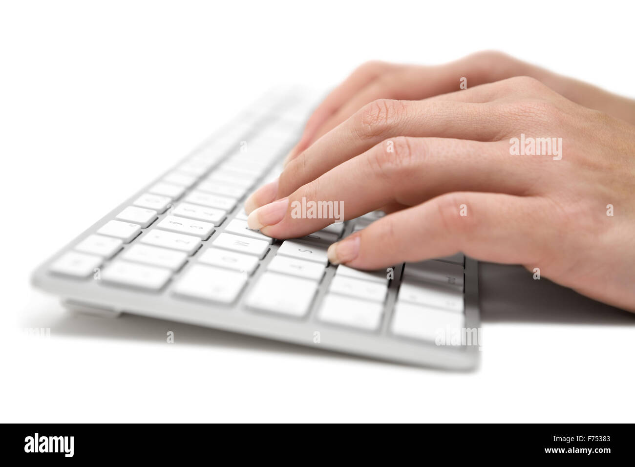 Writing on a Grey Keyboard Stock Photo - Alamy