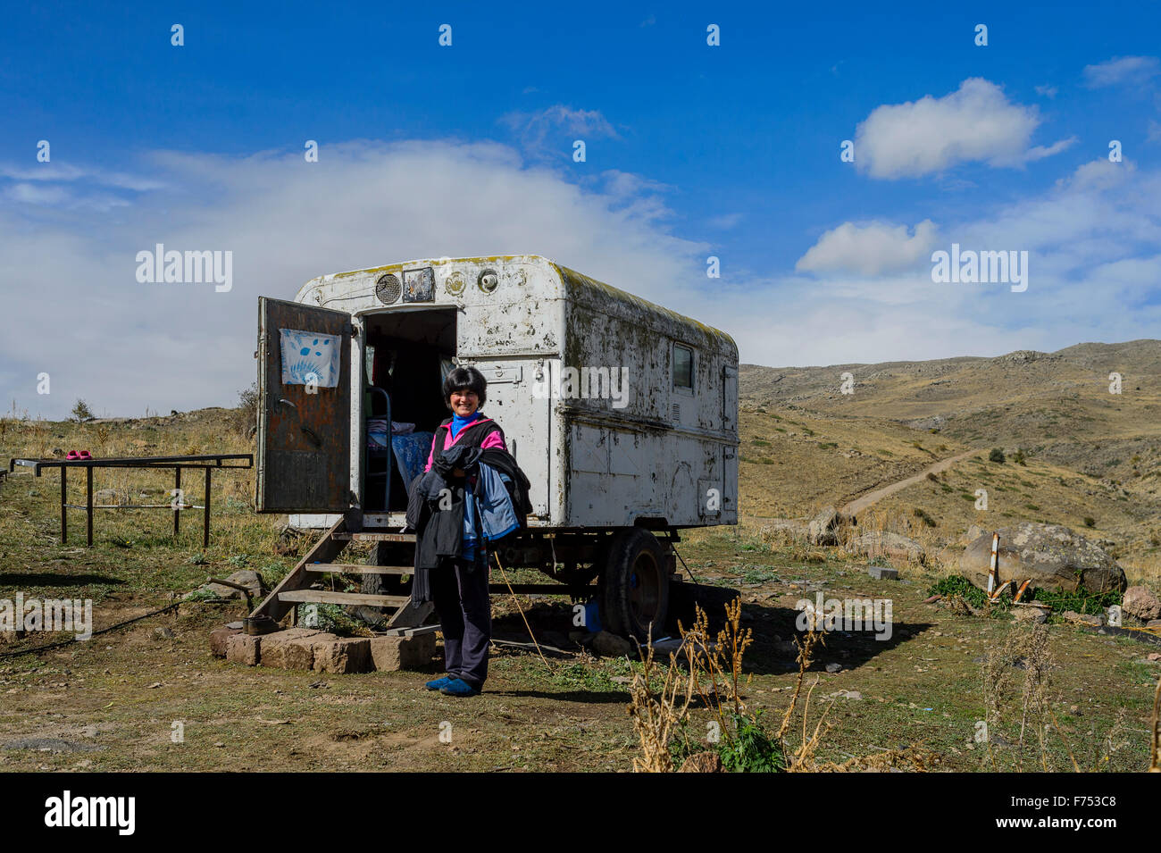 Caravan woman hi-res stock photography and images - Alamy