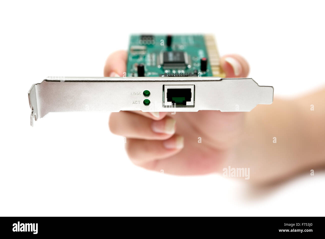 Holding a Networking Card Stock Photo - Alamy