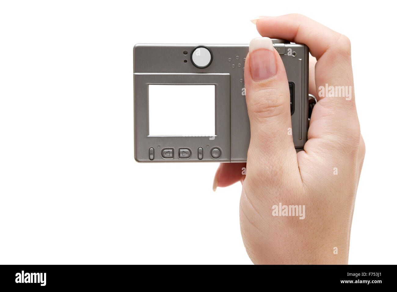 Female digital camera Cut Out Stock Images & Pictures - Alamy