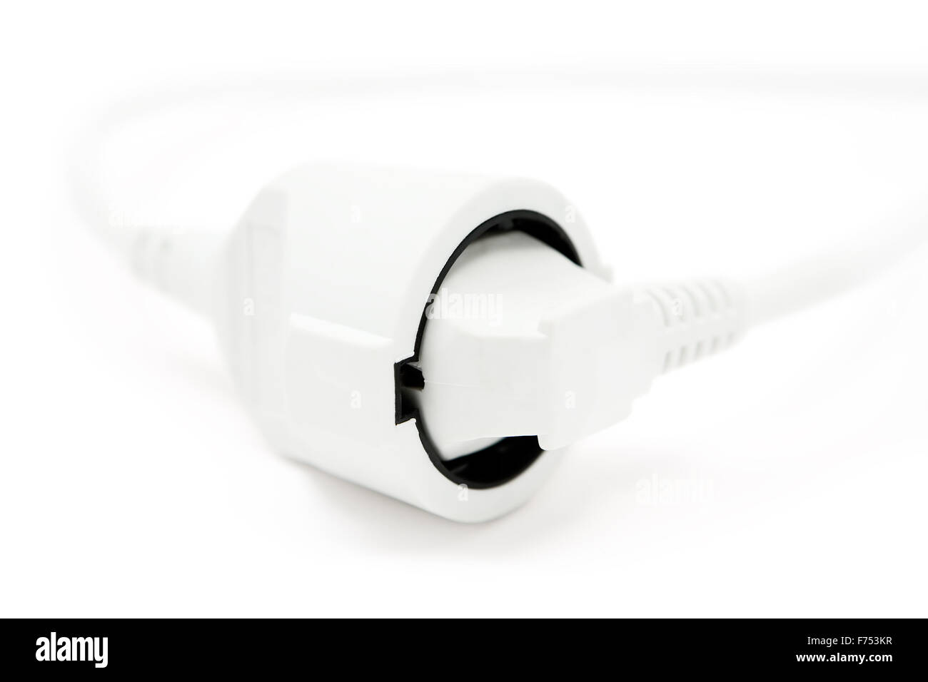 Plugged White Cable Stock Photo - Alamy