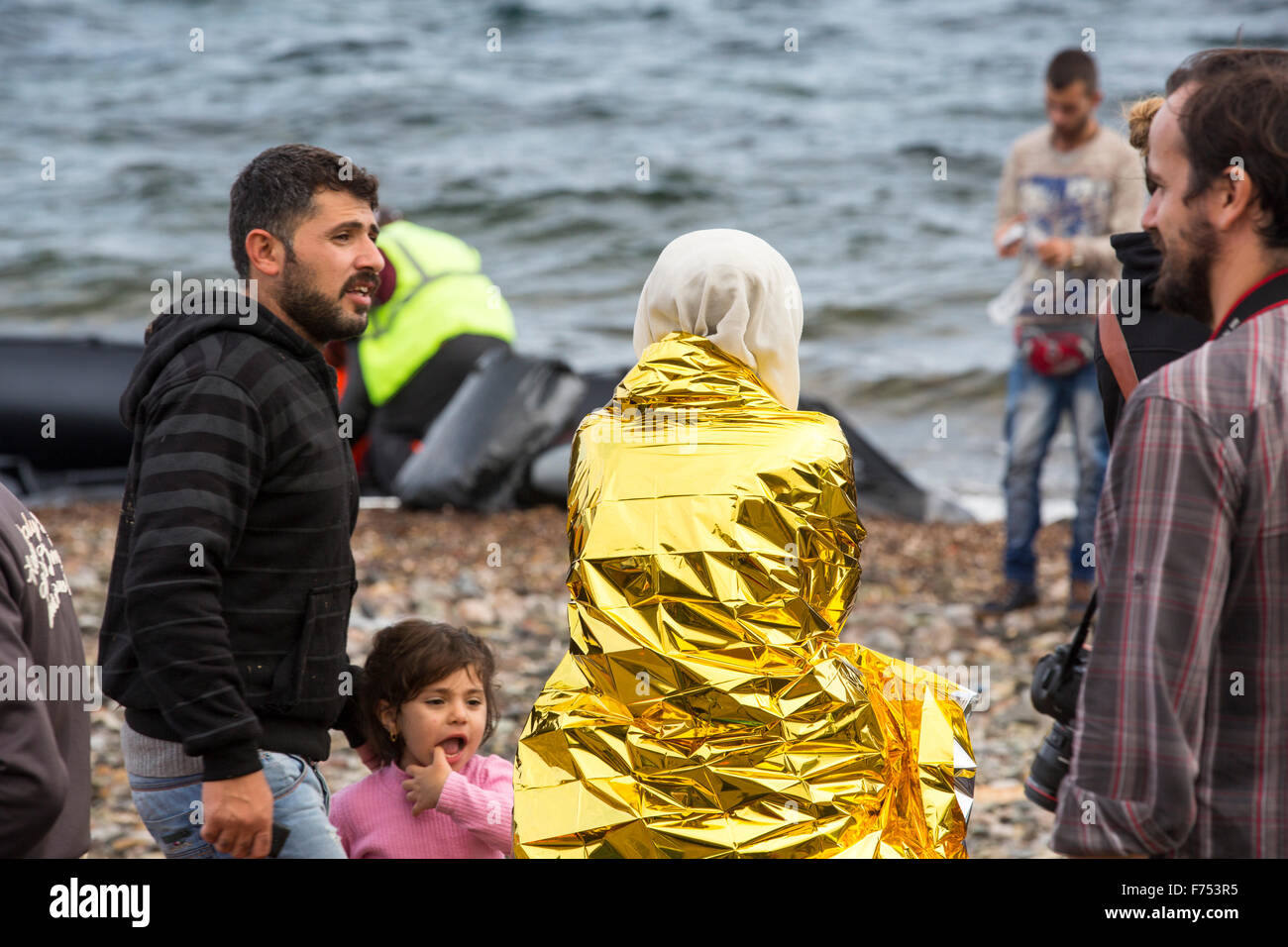 Syrian migrants fleeing the war and escaping to Europe, landing on the ...