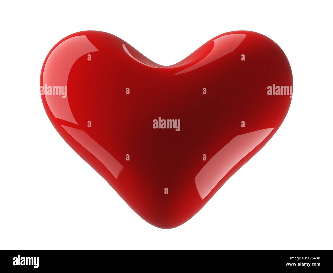 Isolated heart on a white background. 3D image Stock Photo - Alamy