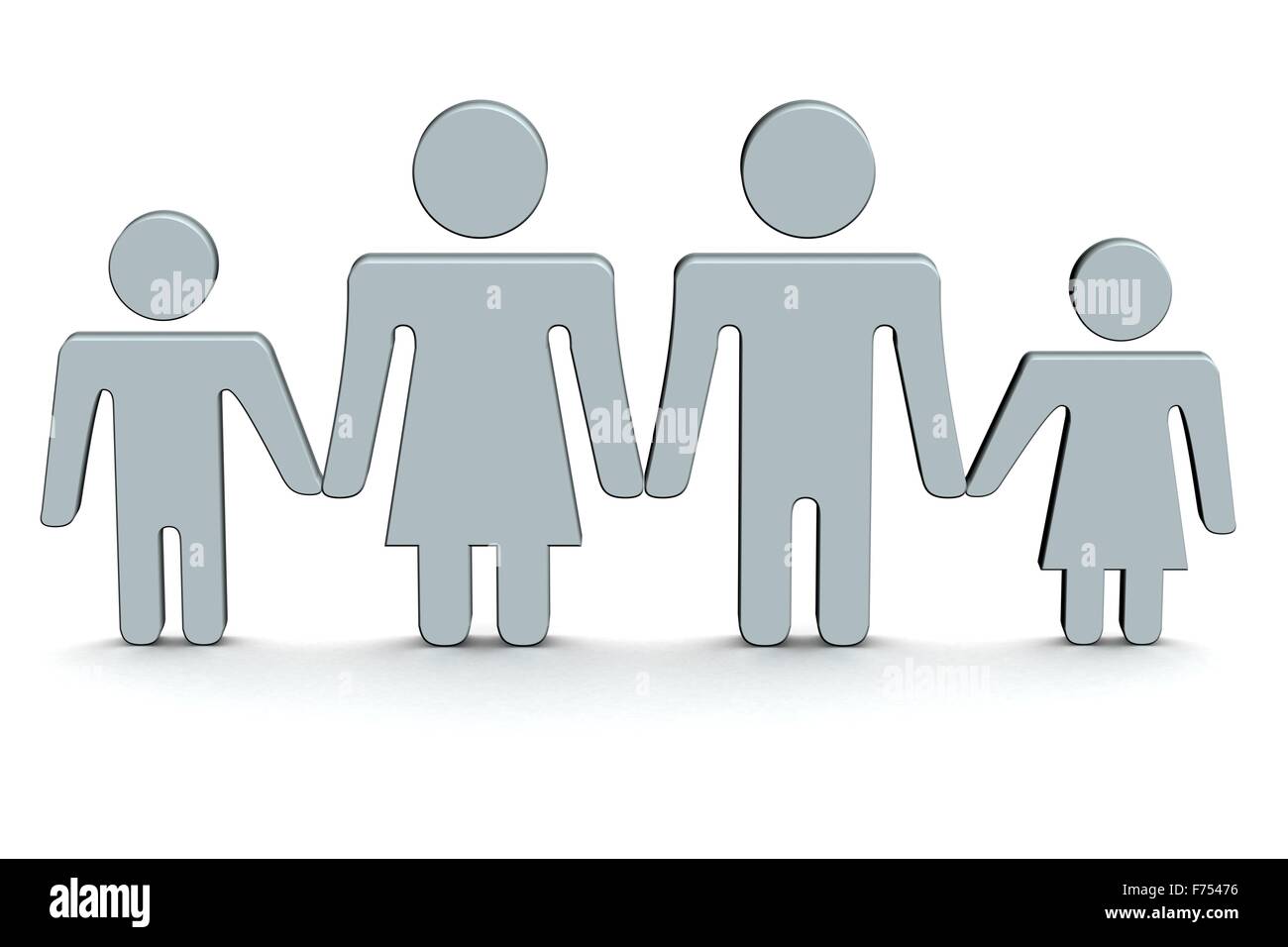 3d father daughter 3d family Cut Out Stock Images & Pictures - Alamy