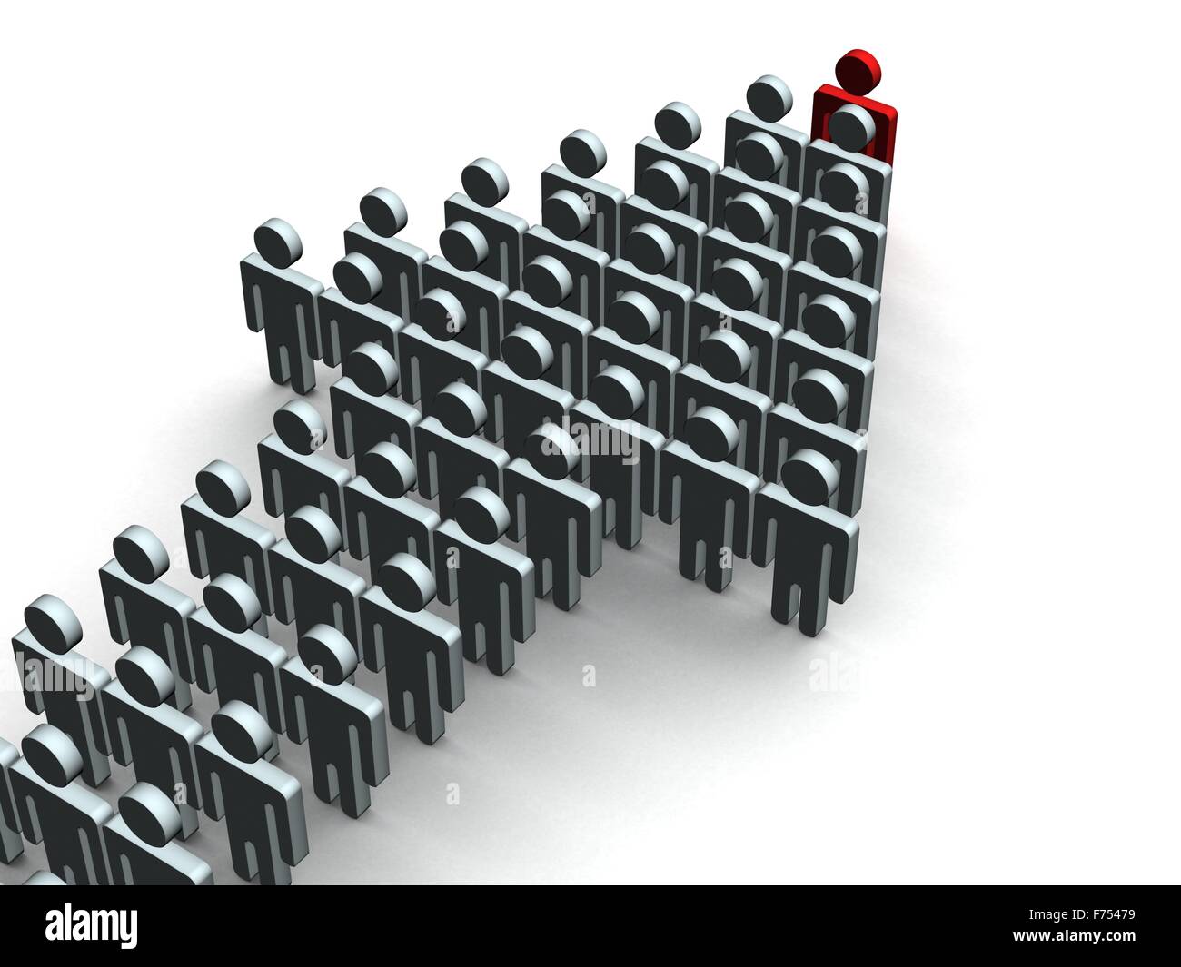 Index made of people. 3D image Stock Photo - Alamy
