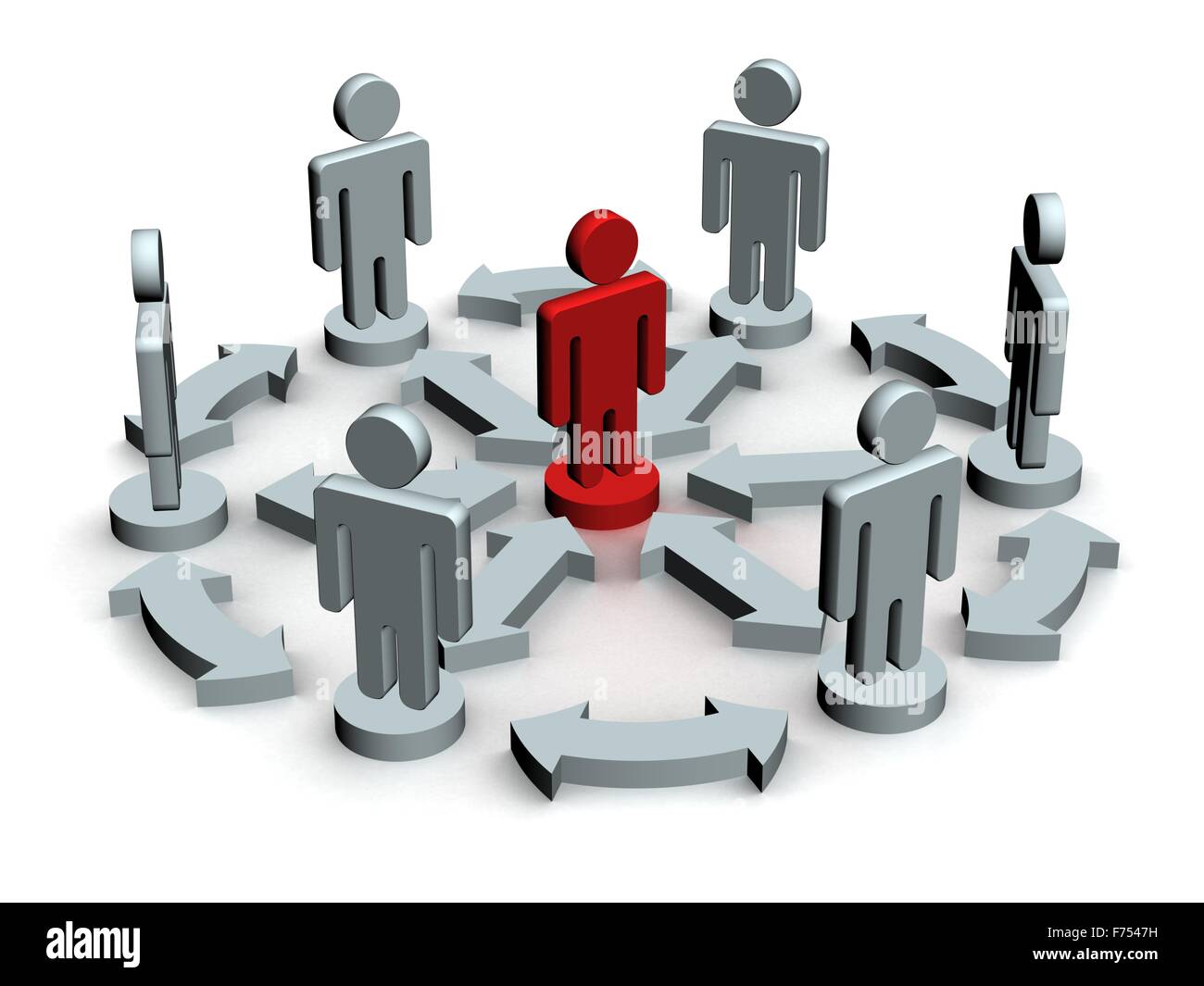 Conceptual image of teamwork. 3D image Stock Photo - Alamy