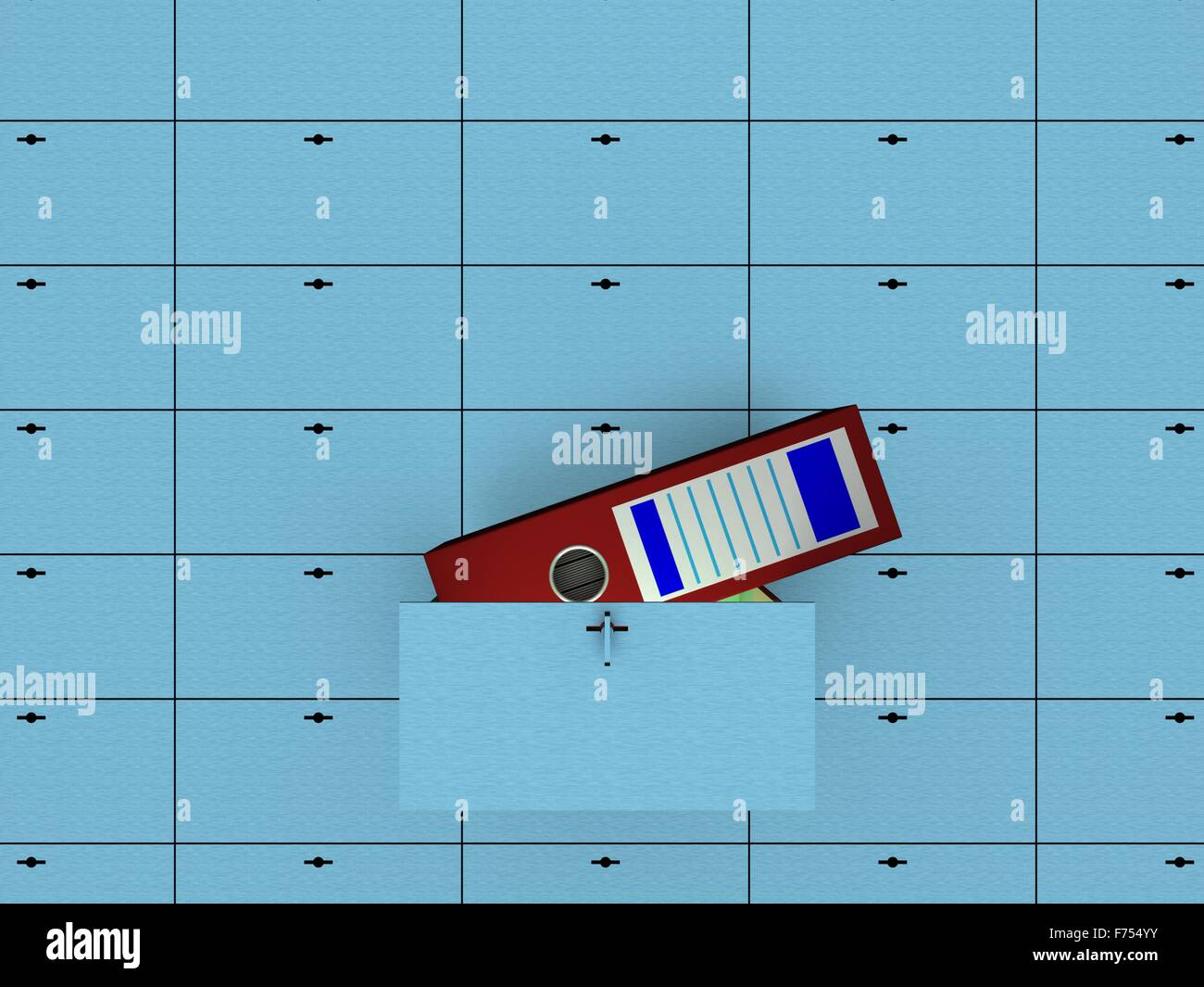 Open cell in safety deposit box. 3D image Stock Photo - Alamy