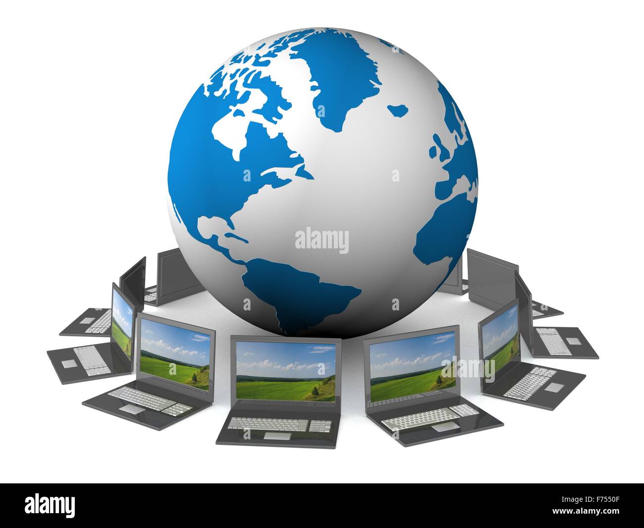 Network global earth communications Cut Out Stock Images & Pictures - Alamy