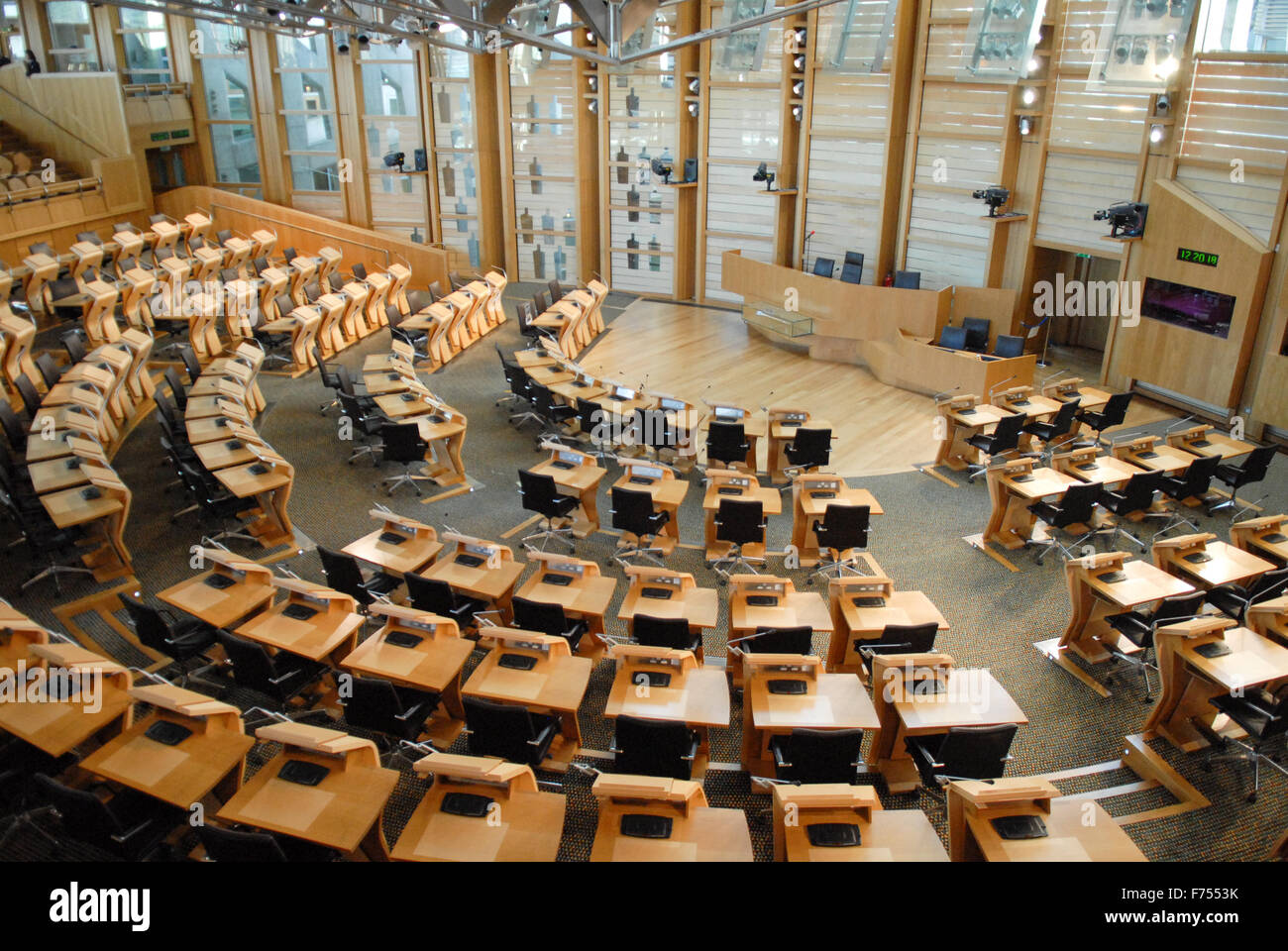 Scottish parliament debating chamber hi-res stock photography and ...