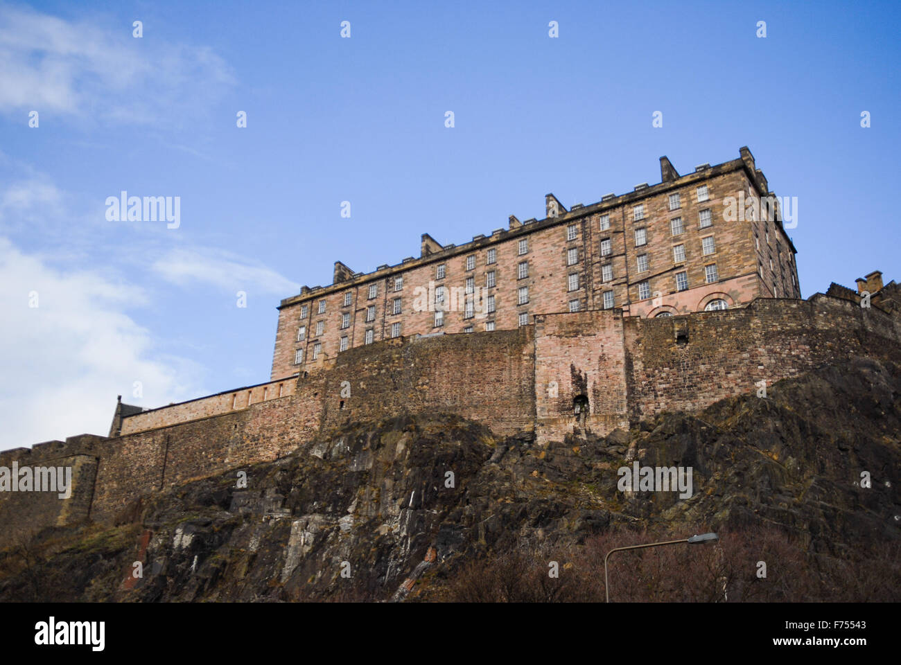 Edinburgh Castle with blue sky in Scotland Stock Photo - Alamy