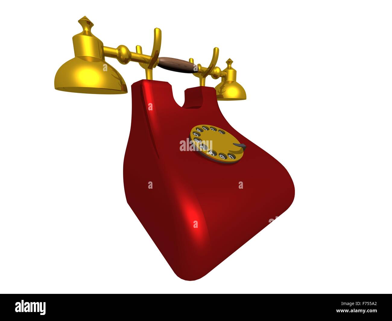 Red phone handle Cut Out Stock Images & Pictures - Alamy