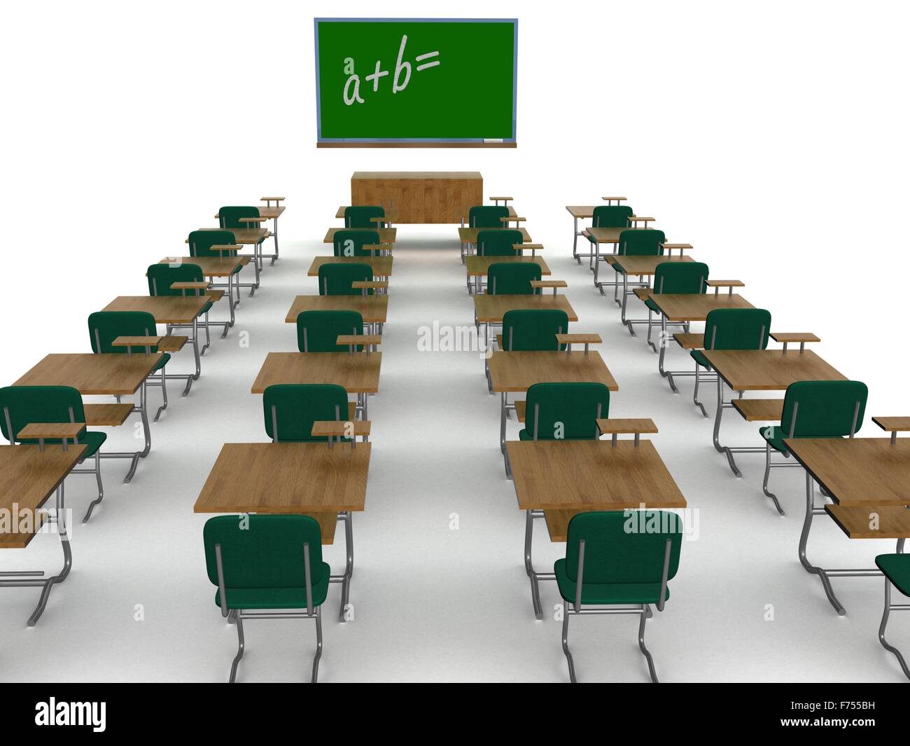 Interior of a school class. 3D image Stock Photo - Alamy