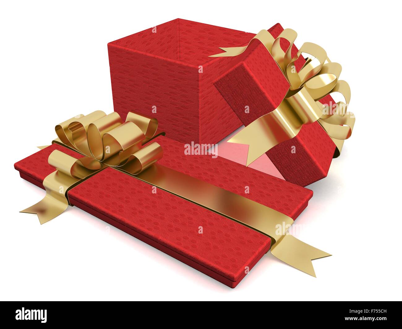 Two gift box. 3D image Stock Photo - Alamy