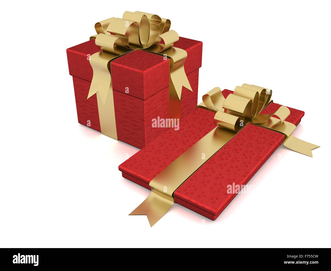 Two gift box. 3D image Stock Photo - Alamy