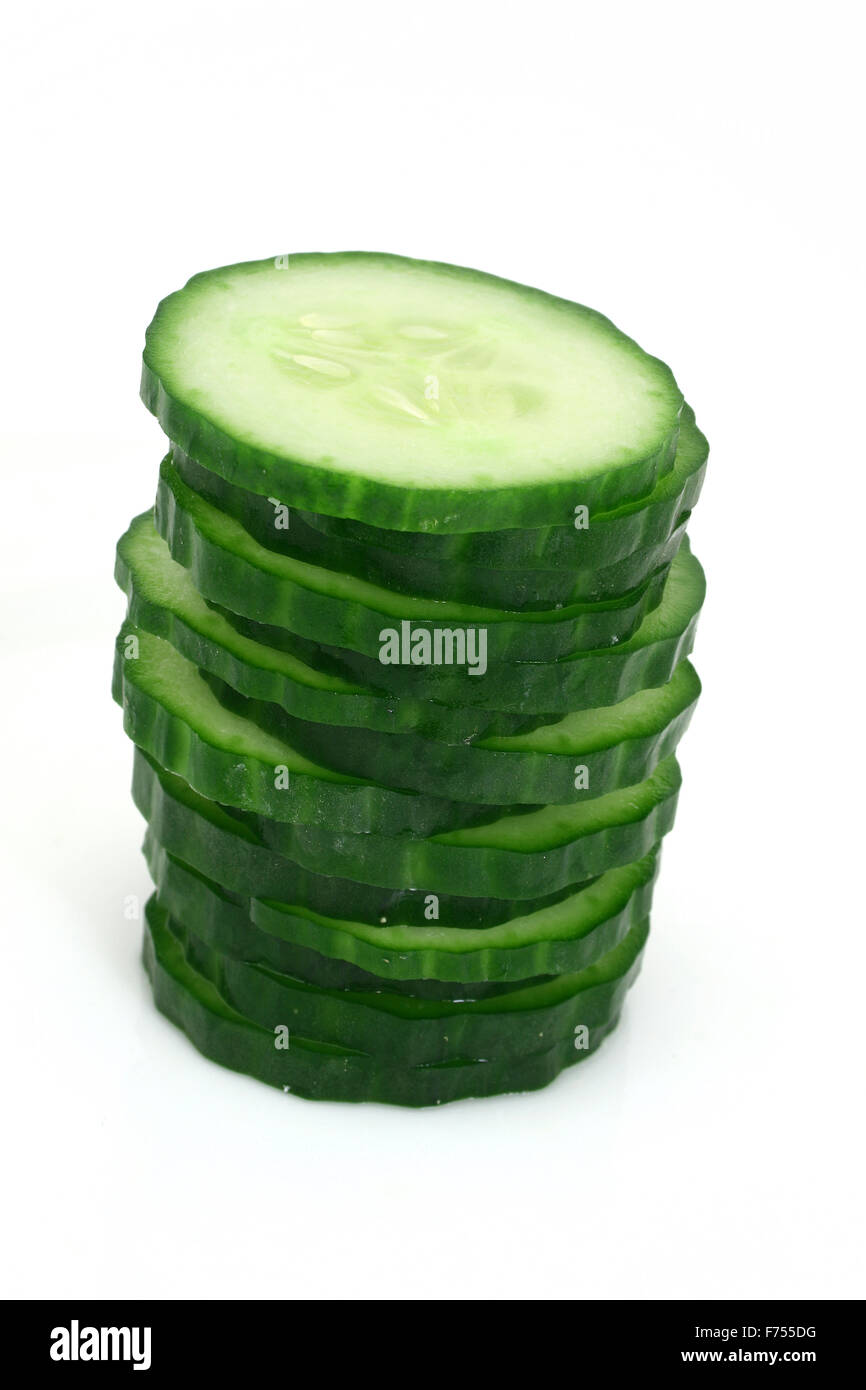 cucumber slice tower Stock Photo - Alamy