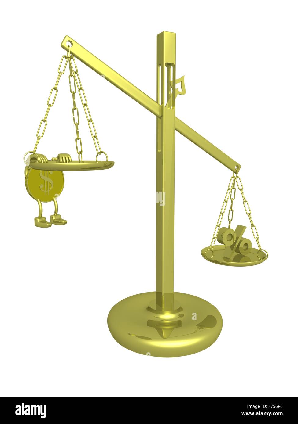 The broken balance. 3D image. The isolated object Stock Photo - Alamy