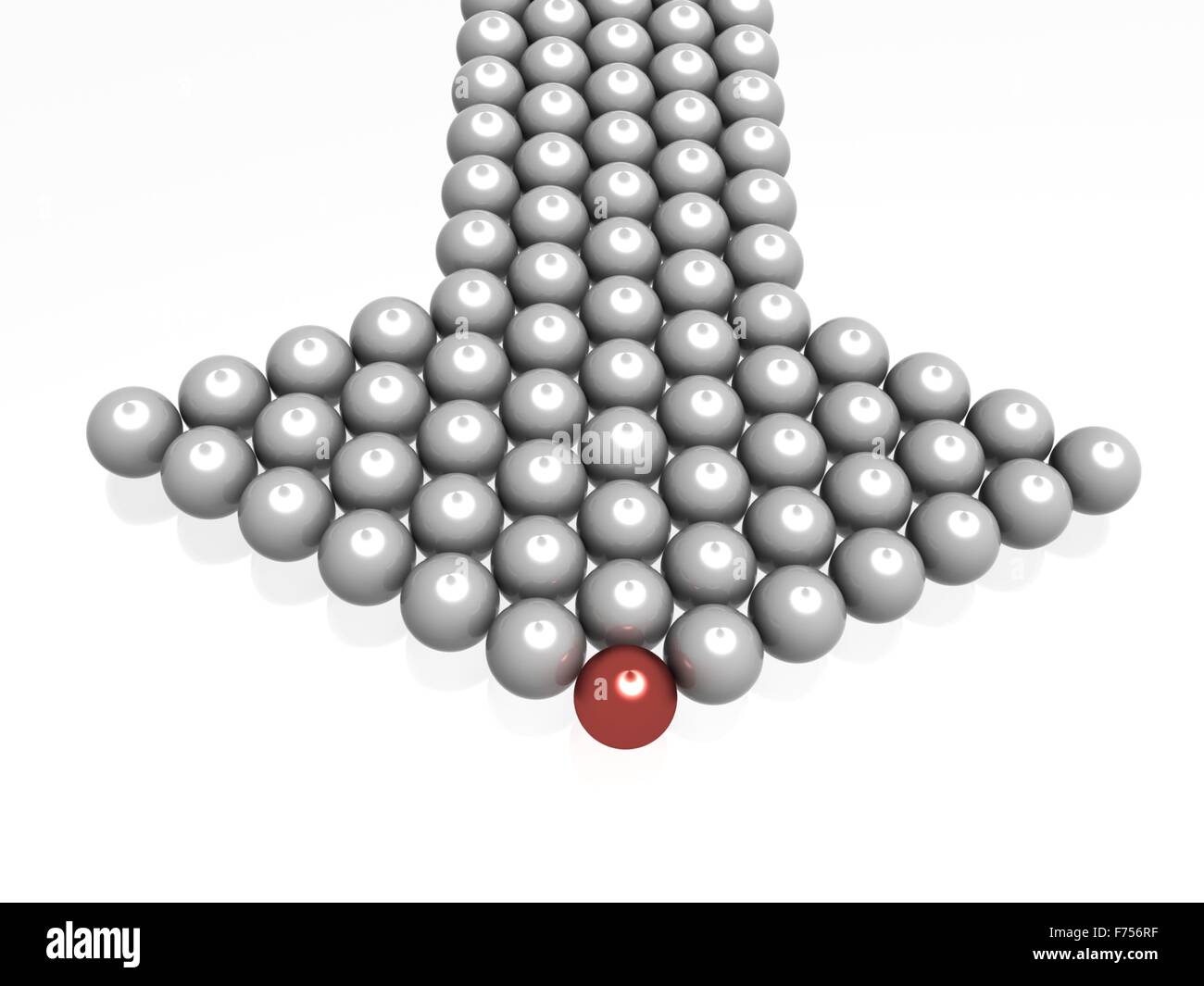 Directional marker made of spheres. 3D image Stock Photo - Alamy