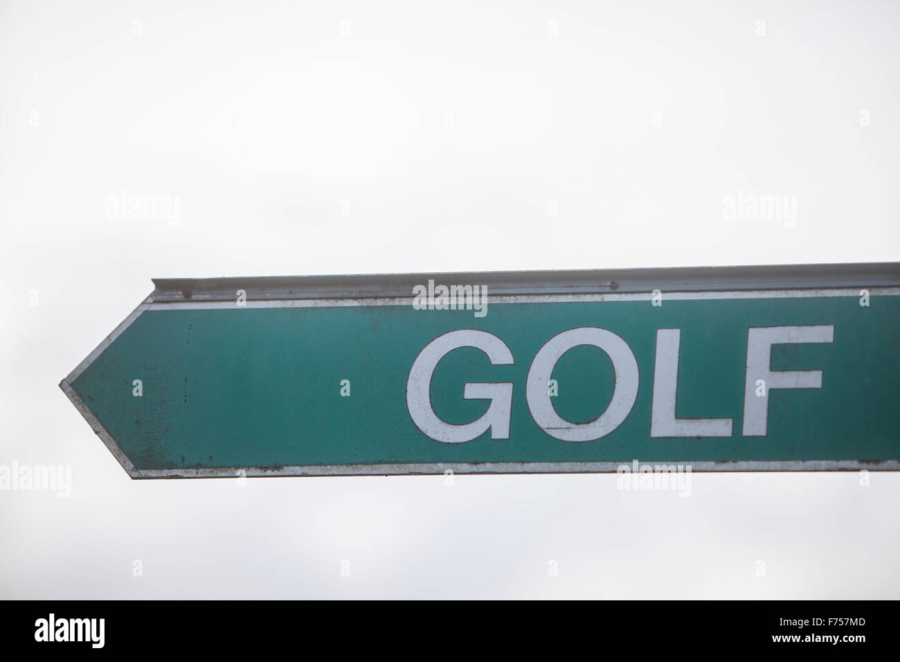 Color image of a golf venue indicator sign Stock Photo - Alamy
