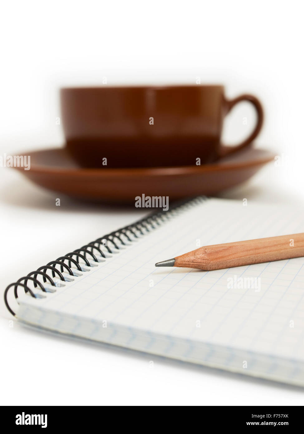Notebook and pencil Stock Photo - Alamy