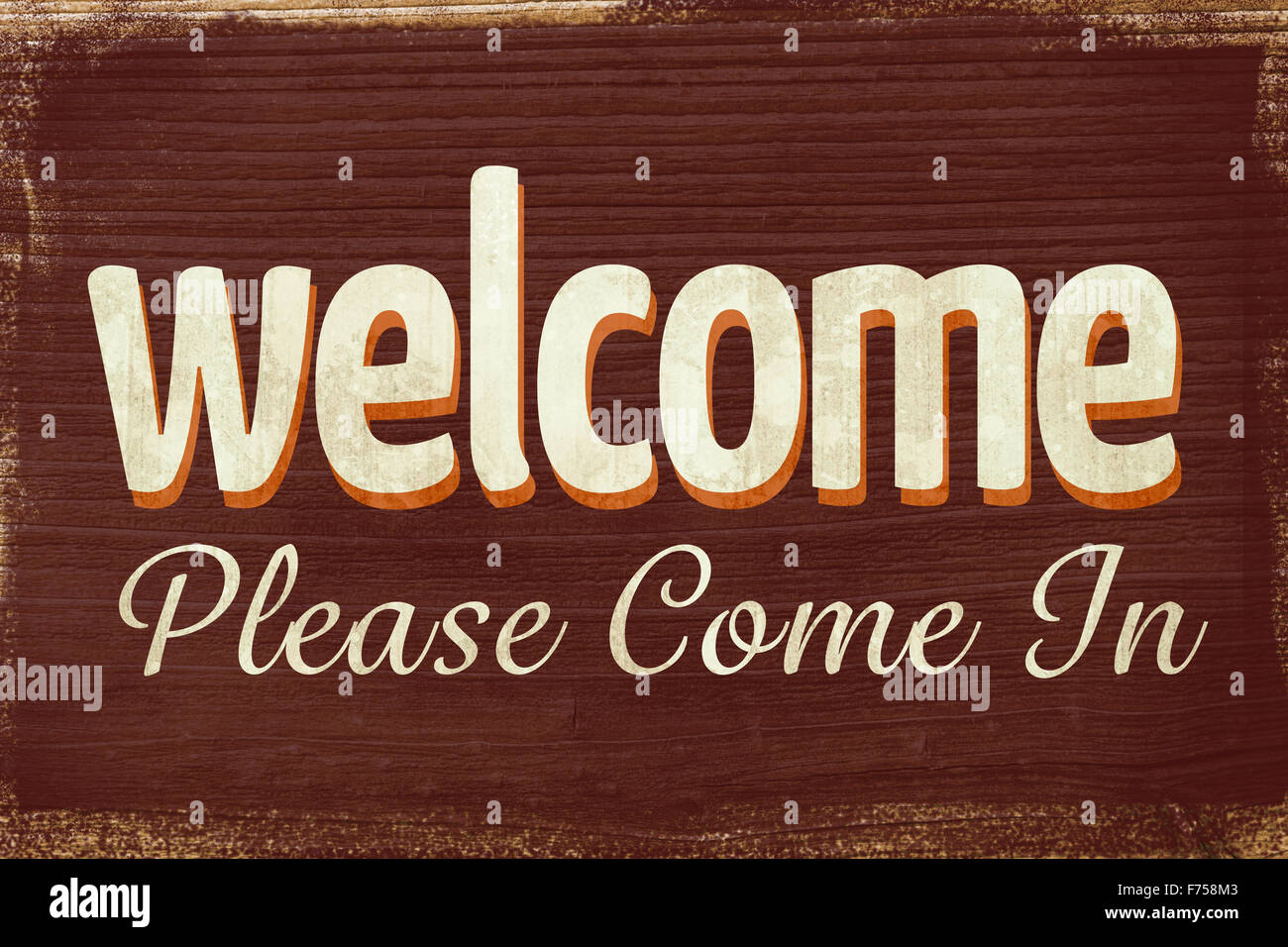 A Vintage coloured open sign Stock Photo - Alamy